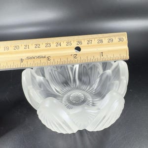 Fenton Water Lily Frosted Glass Lotus Petal Flower Votive Candleholder ...