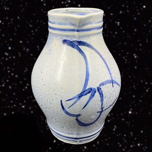 Staffel Stoneware Pitcher W Germany Cobalt Blue Salt Glaze Pottery ...
