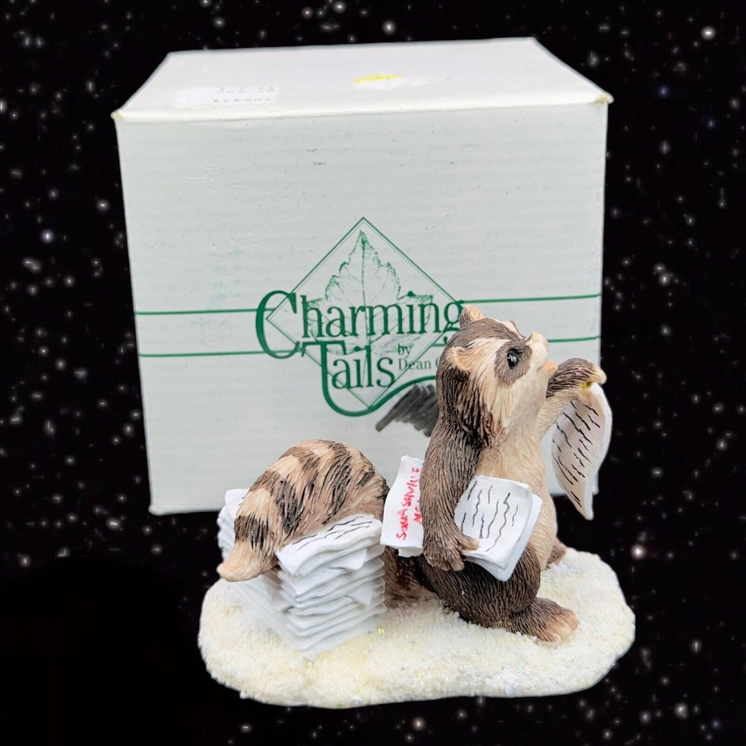 Charming Tails Extra Extra Raccoon Figurine Reginald Newspaper ...