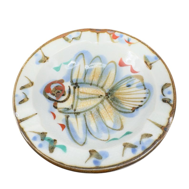 Akasaka Misono Tokyo Steak House Ashtray Hand Painted Fish Restaurant ...