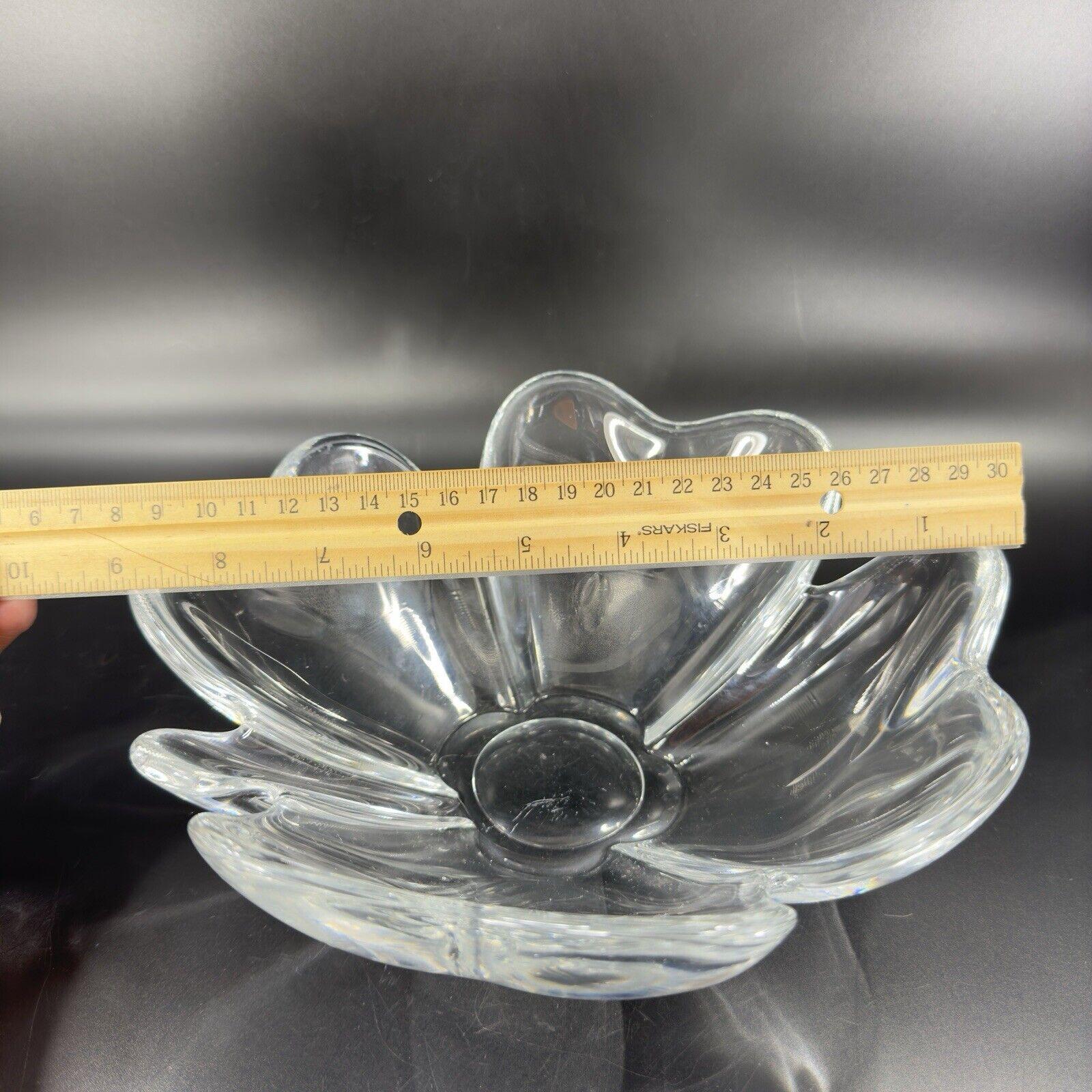 Mikasa Clear Heavy Glass Crystal Shamrock 4 Leaf Clover Bowl Dish ...