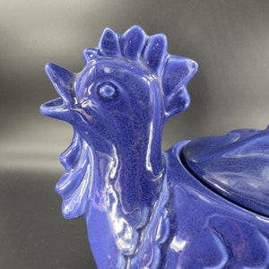 RED WING Pottery Cobalt Blue Hen Chicken Teapot Carafe USA Made Ceramic ...