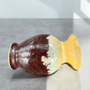 Allan Ditton Vase Studio Art Pottery Stoneware Brown Drip Glaze Bud ...