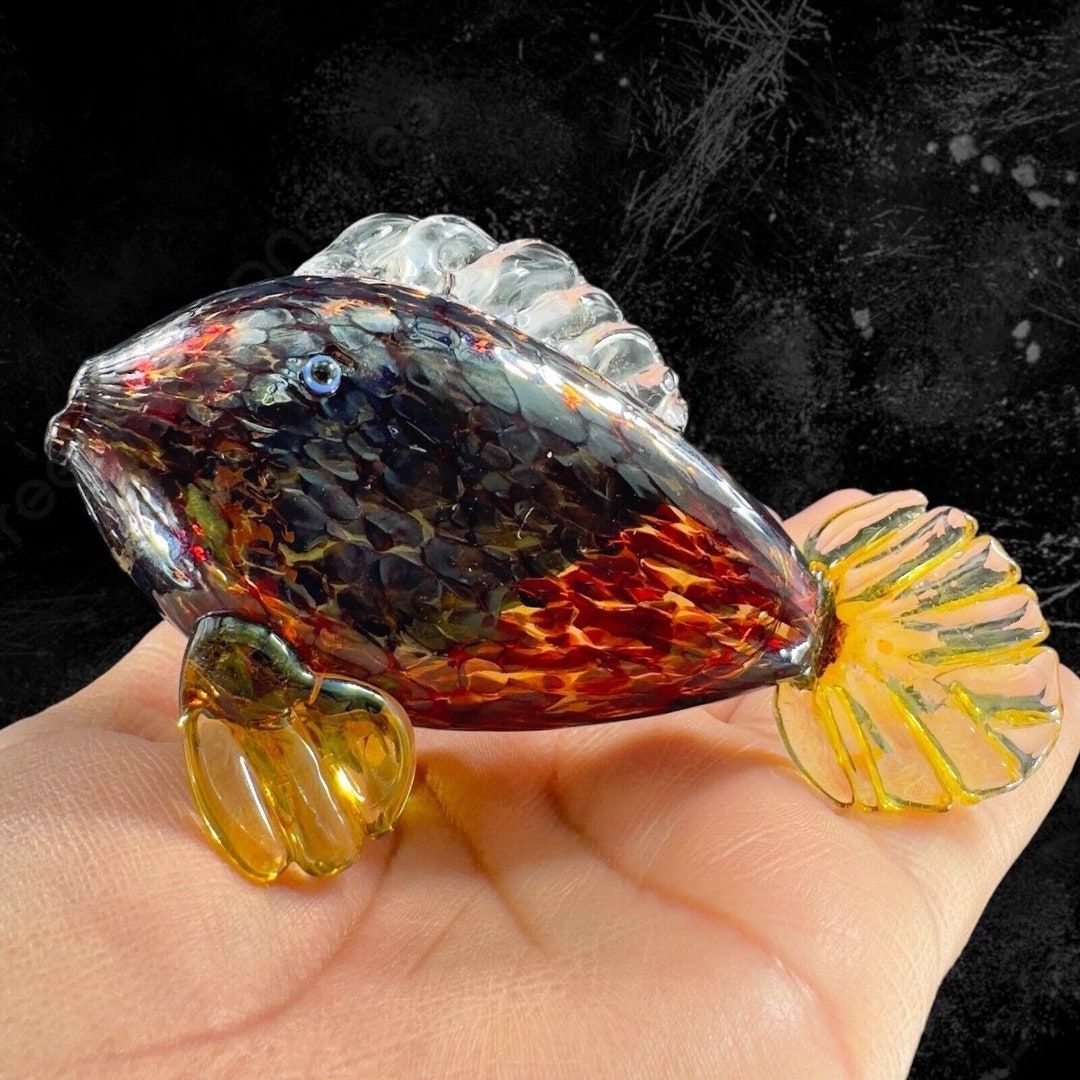 1992 Studio Art Glass Fish Hand Blown Artist Signed Thomas G Hand Made ...
