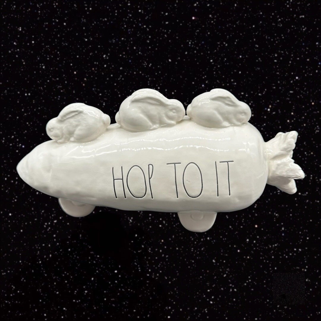 Rae Dunn by Magenta Hop to It Carrot Figurine Verbiage Ceramic 189 ...