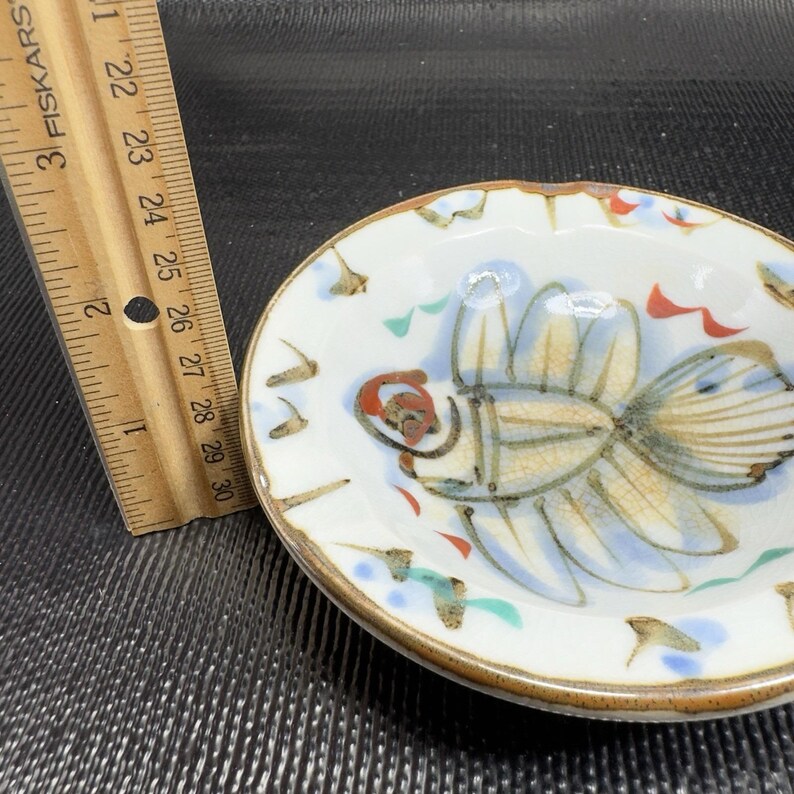 Akasaka Misono Tokyo Steak House Ashtray Hand Painted Fish Restaurant ...
