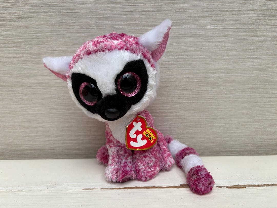 Ty Beanie Boos Leeann Pink Lemur Soft Toy Plush Beanie 7" 5th December ...