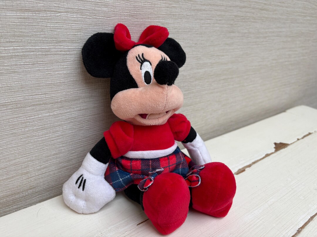 Minnie Mouse Disney Primark Stuffed Soft Toy Plush Tartan Skirt 9 - Etsy
