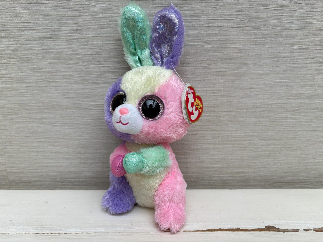 TY Beanie Boos Bloom the Bunny Rabbit Soft Toy Plush Beanie 6" With Tag ...