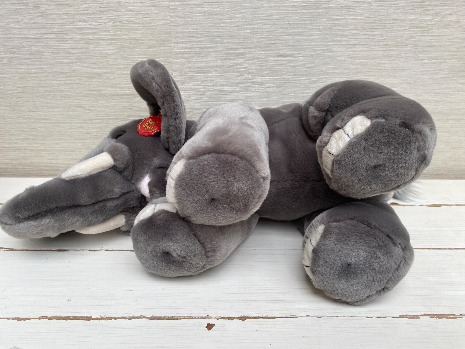 Keel Toys Large Grey Elephant Soft Toy Plush 17 X 8.5 - Etsy
