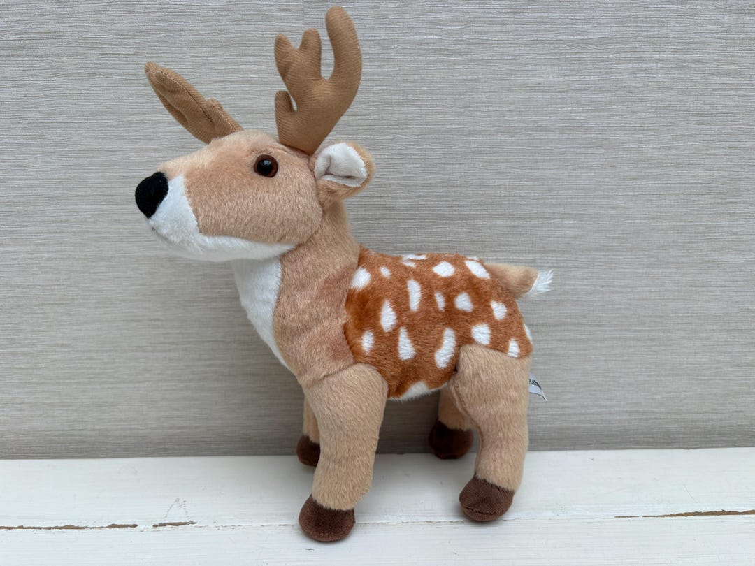 Chatsworth Deer Fawn With Antlers Stuffed Soft Toy Plush 11 " X 9 " - Etsy