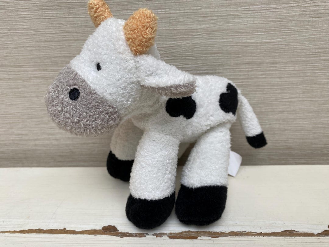 Vintage Cow & Gate Baby Club Danone Cow Soft Toy 6 Plush Black and ...
