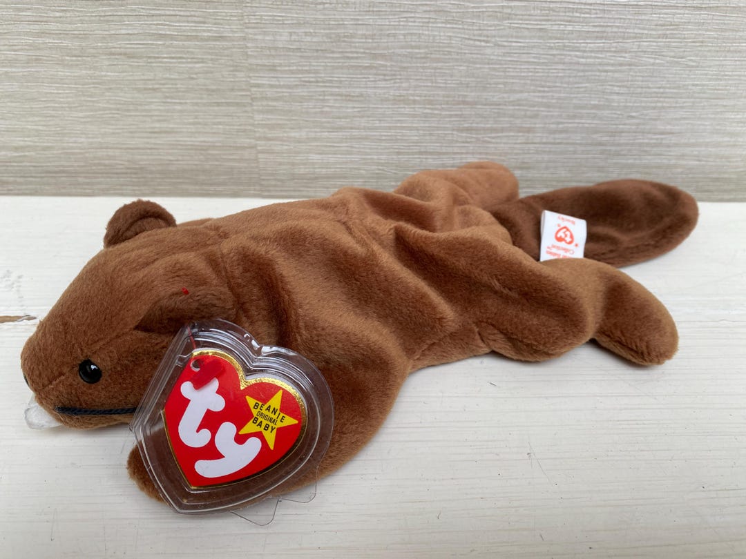 Ty Beanie Babies Bucky the Beaver Plush Soft Toy Beanie 8th June 1995 ...