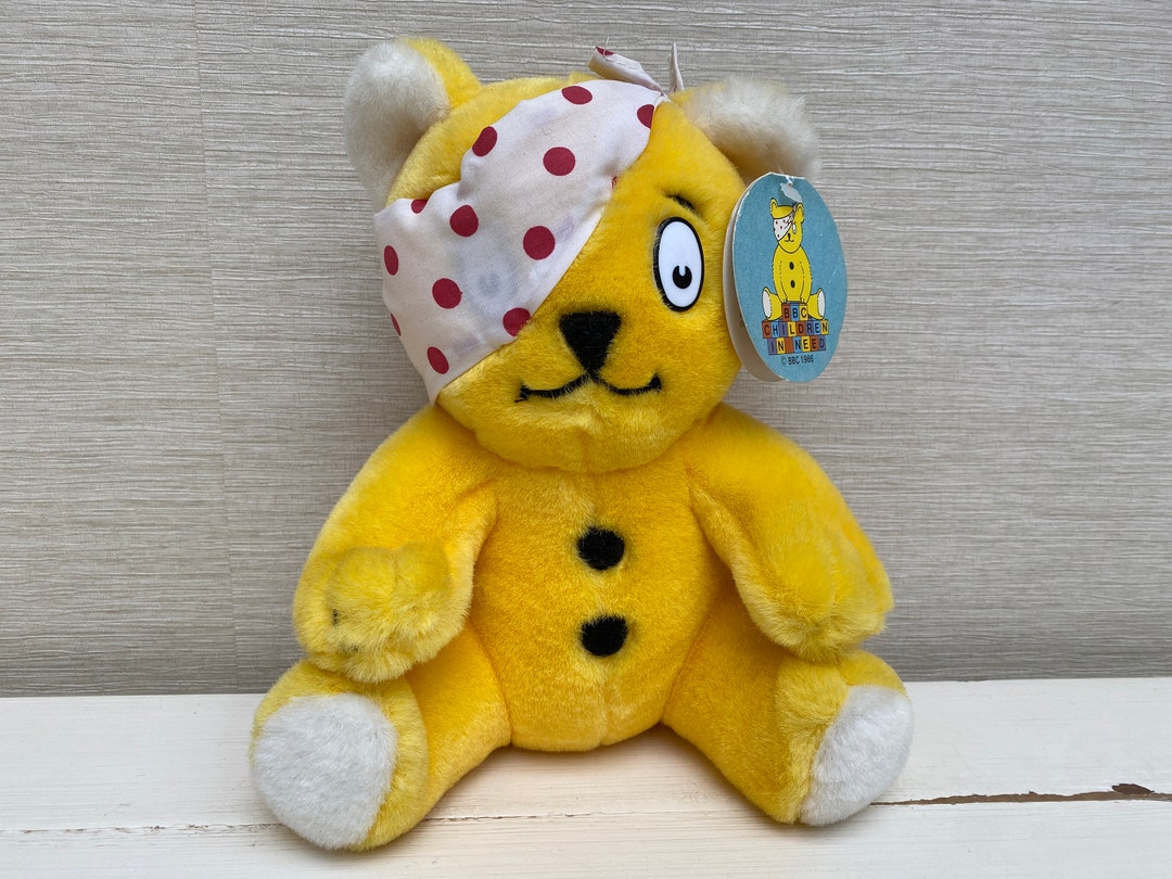 Children in Need Pudsey Bear Plush Soft Toy Vintage 1986 With Tag 9 ...