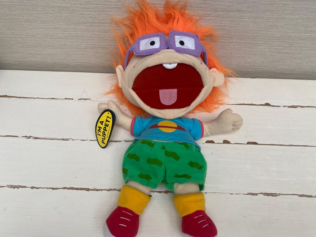 Vintage Rugrats Chuckie Puppet Plush Doll Applause 1998 Viacom ...