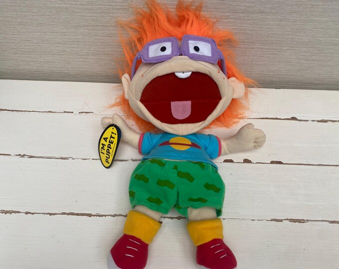 Vintage Rugrats Chuckie Puppet Plush Doll Applause 1998 Viacom ...