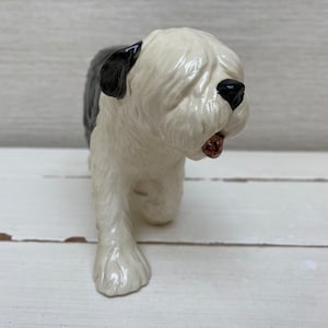 Vintage Heredities Charm of Creamware Old English Sheepdog Dog Figurine ...