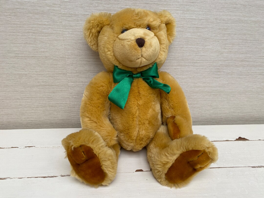 Keel Toys Teddy Bear With Green Ribbon Simply Soft Collection 17 Soft ...