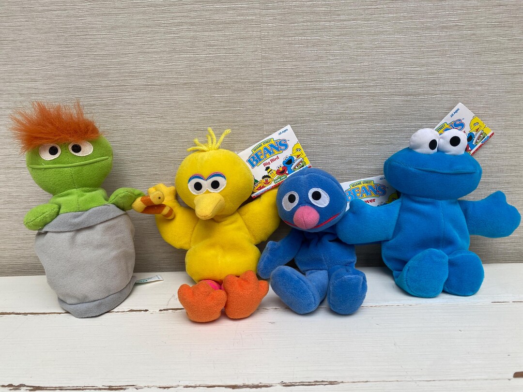 Jim Henson's Tyco - SESAME STREET BEANS - Soft Plush Beanie Toy Dolls ...