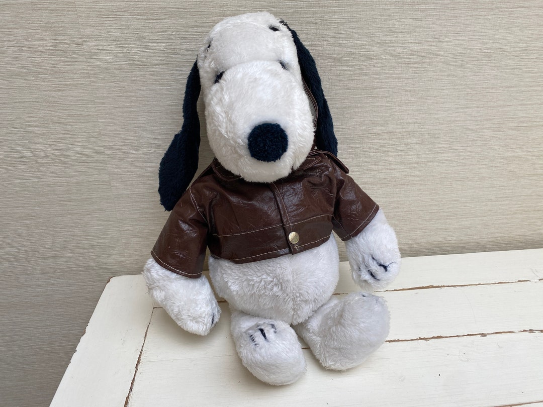 Vintage Large Snoopy Soft Toy With Brown Jacket 19 - Etsy