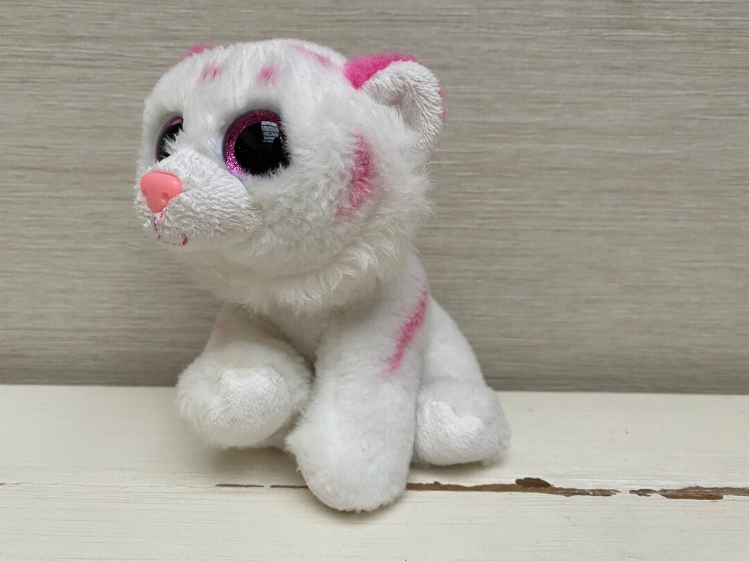 Ty Beanie Boo Tabor the White Tiger 6 Beanie Plush Soft Toy Teddy ...