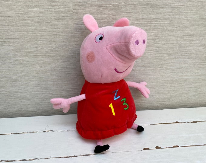 Large Peppa Pig Soft Toy in Red Dress 12 “ - Etsy