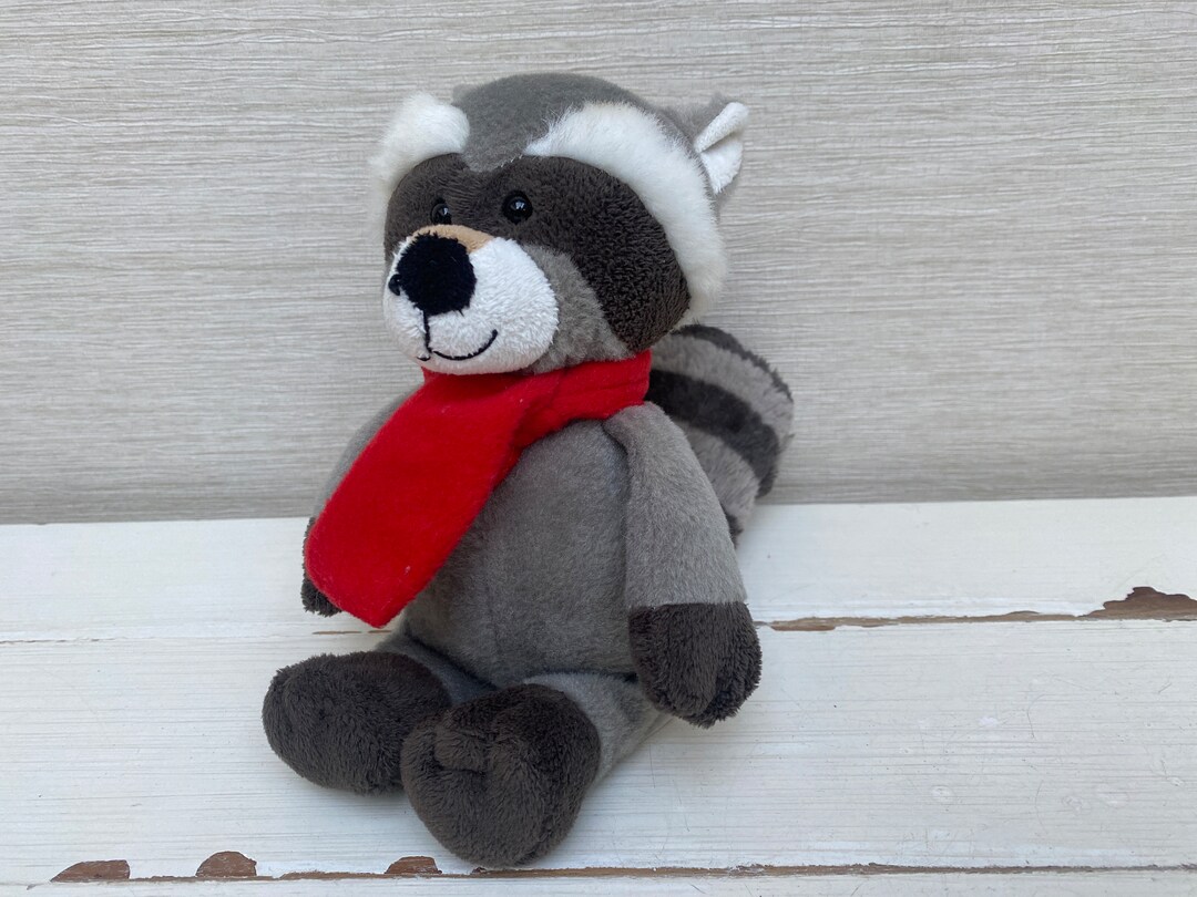 Kinder Ferrero Grey Racoon Plush Soft Toy 10 - Etsy