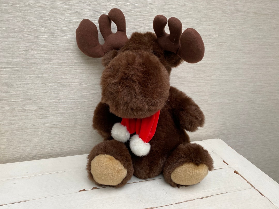Large BHS Christmas Reindeer /moose Soft Toy Plush 17 Seated - Etsy