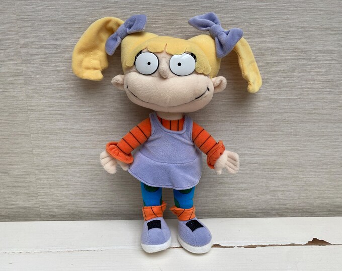 Vintage 1997 Rugrats Angelica Plush 13 ” Soft Toy Nickelodeon Cartoon ...