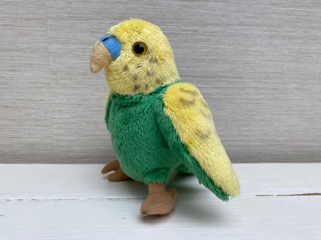 Suma Collection Ravensden Green and Yellow Budgie Plush Soft Toy Animal ...
