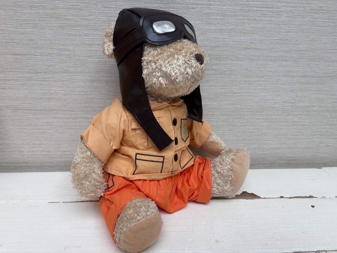 Vintage Captain Pilot / Aviator Teddy Bear Dog Plush Soft Toy 10" - Etsy