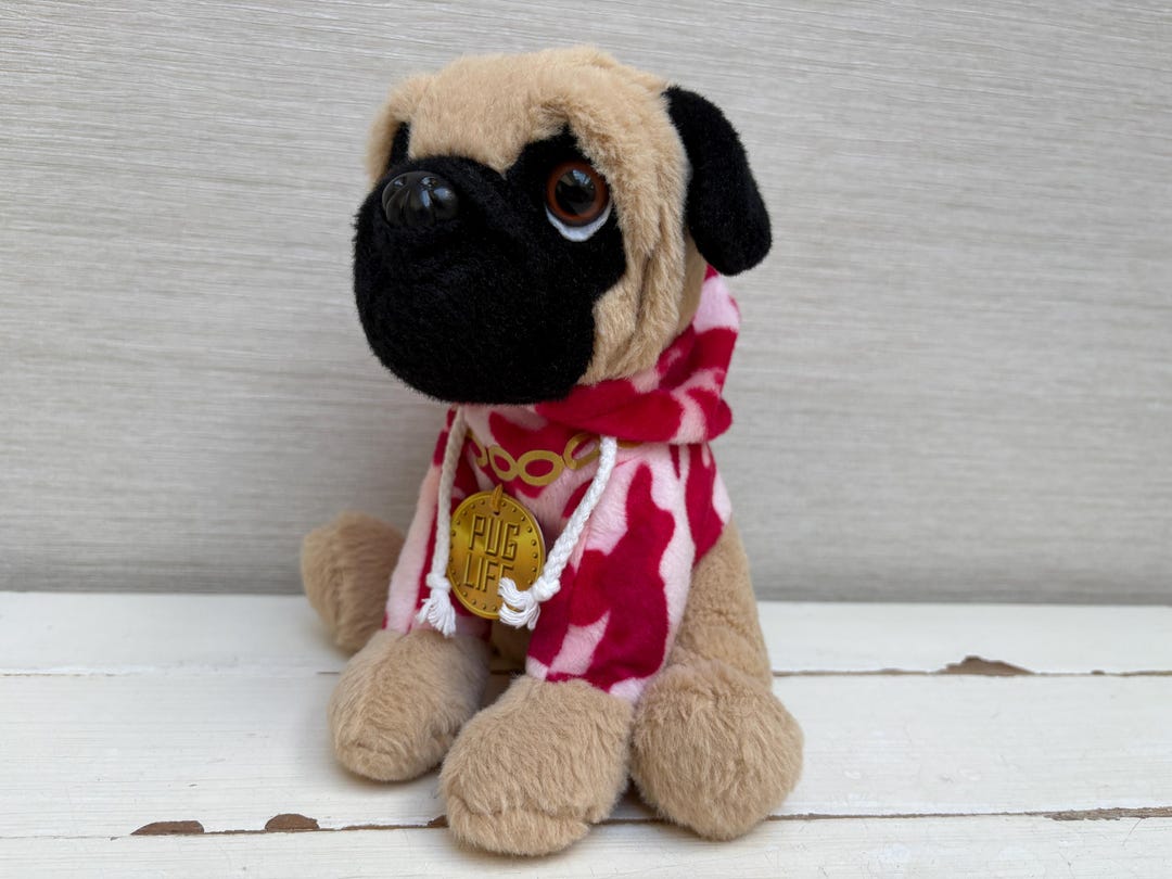 Pugs & Kisses Pug Puppy Dog 9" Plush Cuddly Soft Toy Cuddly Dog With ...