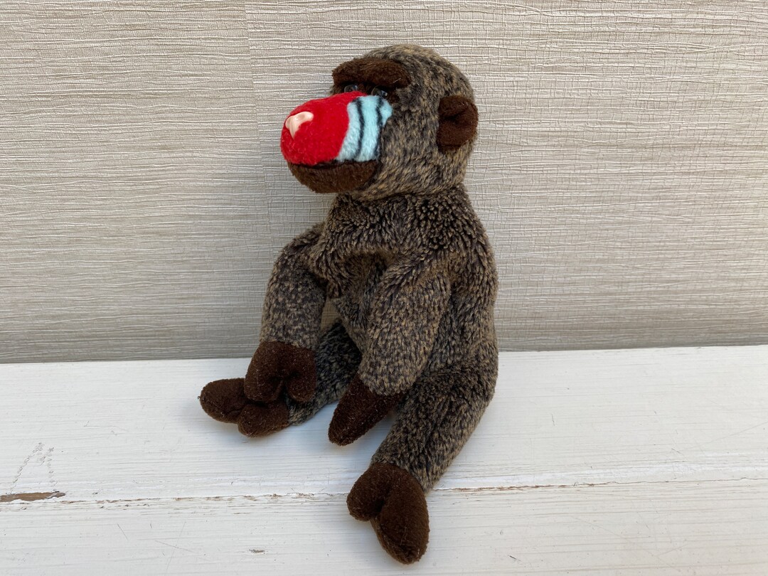 TY Beanie Babies Cheeks Baboon Mandrill Monkey 18th May 1999 Vintage ...