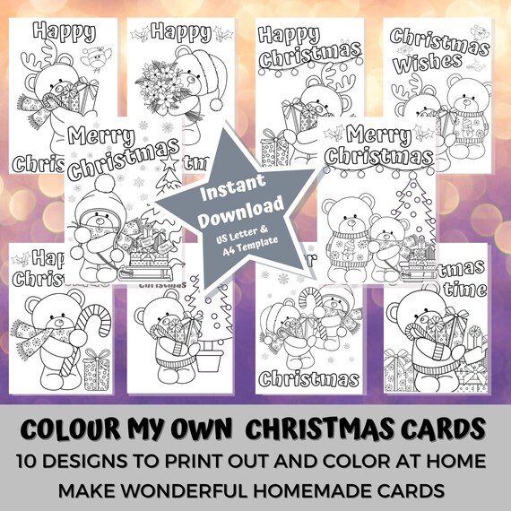 Coloring Christmas Cards To Make And Print 650+ Free Christmas