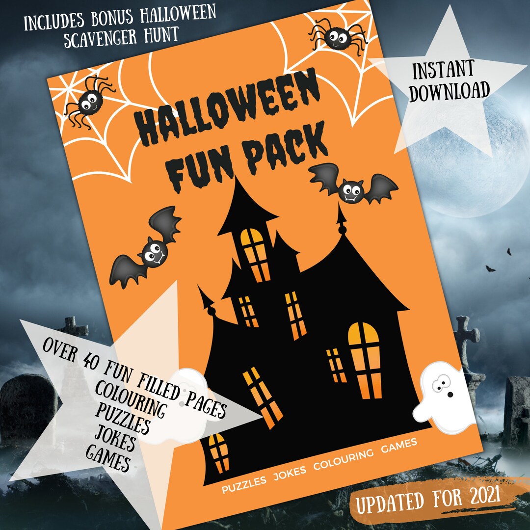 Halloween Fun Pack for Kids. Over 40 Pages of Halloween Puzzles ...
