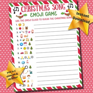Christmas Emoji Pictionary Game Christmas Songs Emoji Quiz Game Great ...