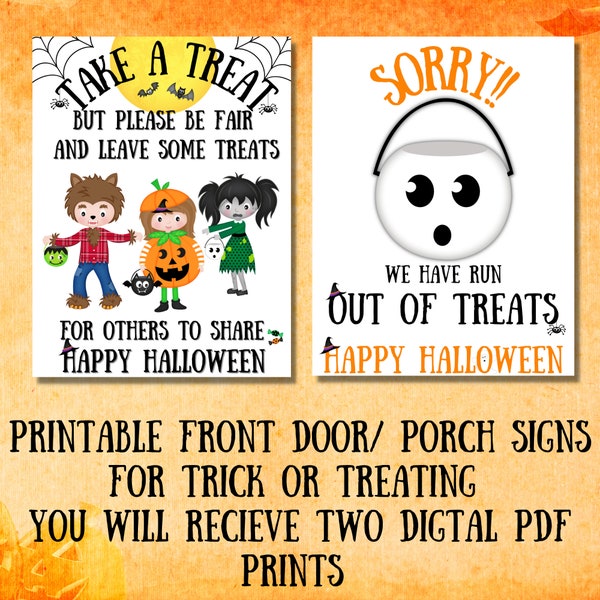 Sorry No Treats Sign - Etsy