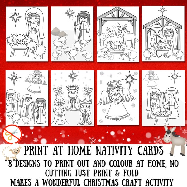 Nativity Cards - Etsy