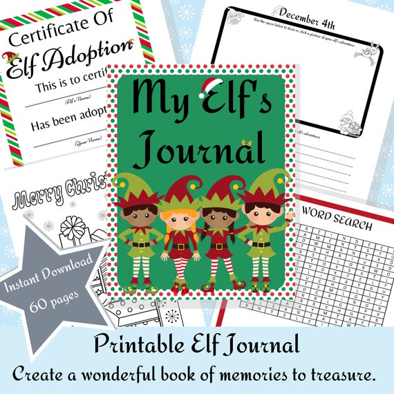 Printable Elf Journal and Christmas Activity Pack. 60 Pages of - Etsy