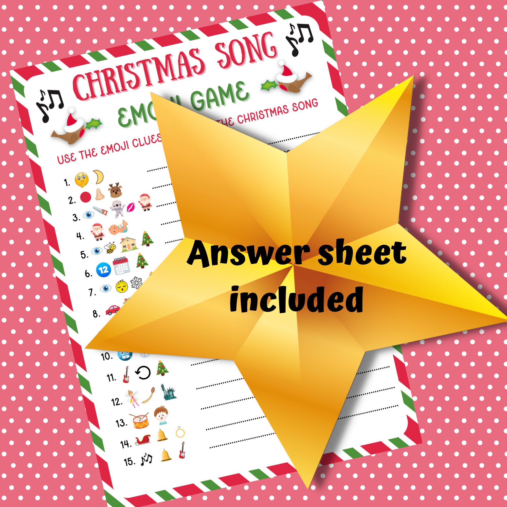 Christmas Emoji Pictionary Game Christmas Songs Emoji Quiz Game Great ...