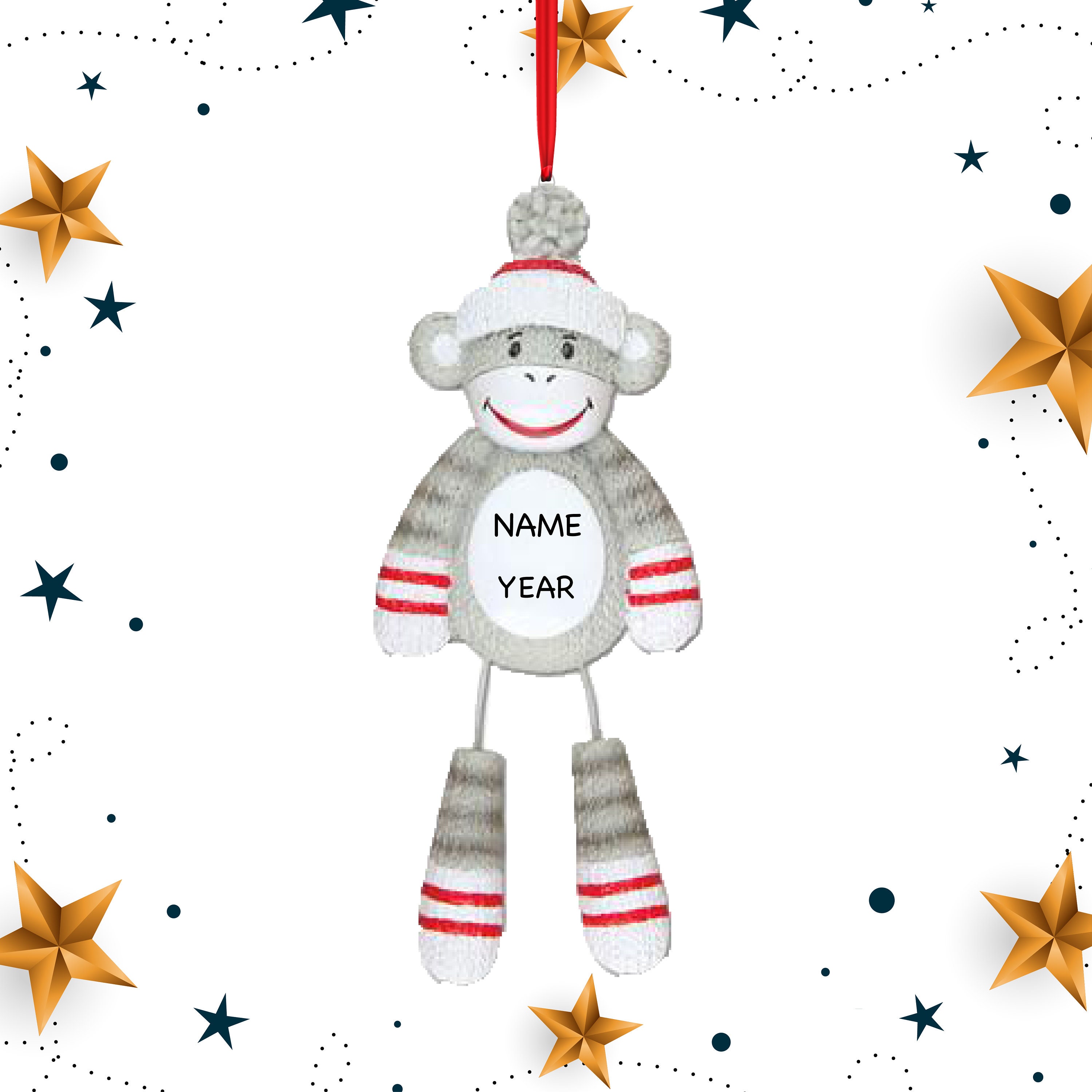 Christmas Sock Monkey - Etsy