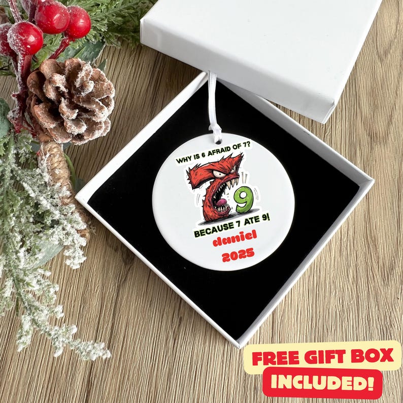 Personalized Six Seven Christmas Ornament, Custom 6 7 Funny Keepsake ...