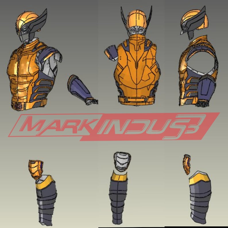 WOLVERINE FULL ARMOR Pepakura Pattern - Etsy UK