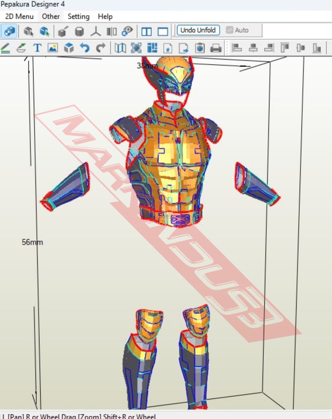 WOLVERINE FULL ARMOR Pepakura Pattern - Etsy UK