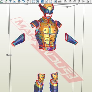 WOLVERINE FULL ARMOR Pepakura Pattern - Etsy UK