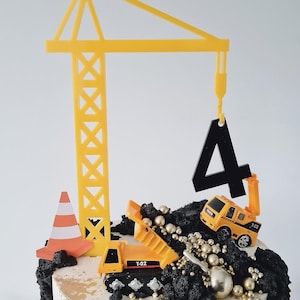 Construction Cake Topper, Birthday Cake Topper, Cake Topper, Cake Charm ...