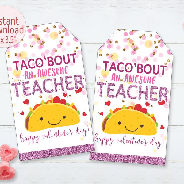 Taco Valentine Card - Etsy