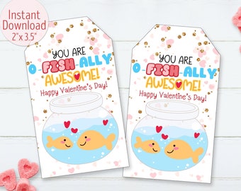 Fish Valentine Printable - Etsy