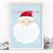 Printable Countdown to Christmas Santa Face Santa Beard Christmas ...