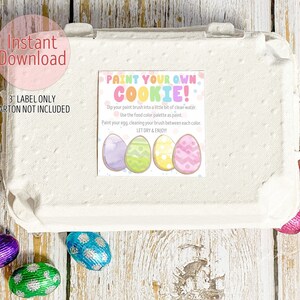 Printable PYO Cookie Tag With Instructions Paint Your Own Cookies ...